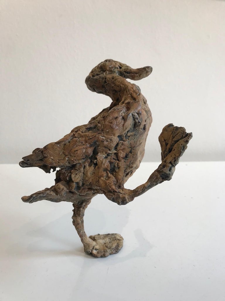 Ans Zondag - ''Hopsasa'' Contemporary Bronze Sculpture Portrait of a Baby Duck Walking For Sale ...