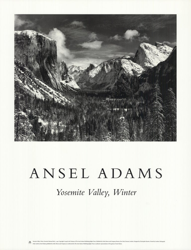 Ansel Adams - ANSEL ADAMS Yosemite Valley, Winter 29.25" x 22.5" Poster ...