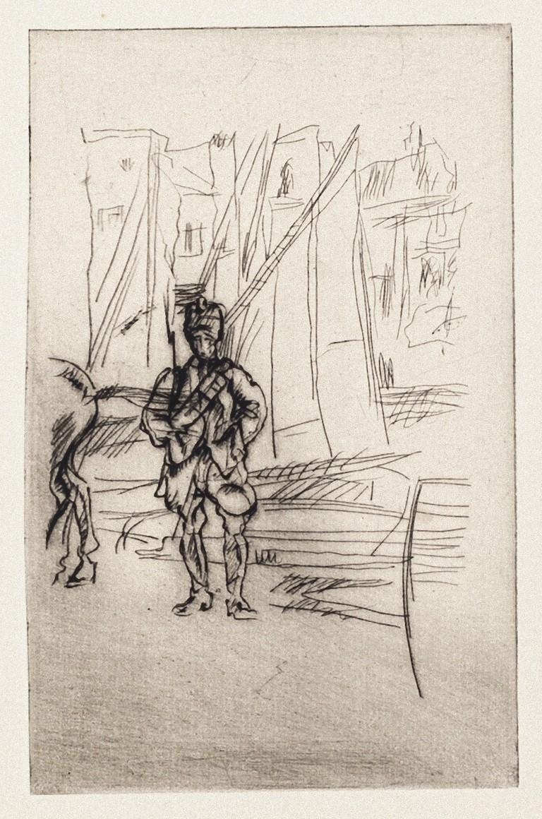 Anselmo Bucci - Front Italien - Etching on Paper - 1918 For Sale at 1stDibs