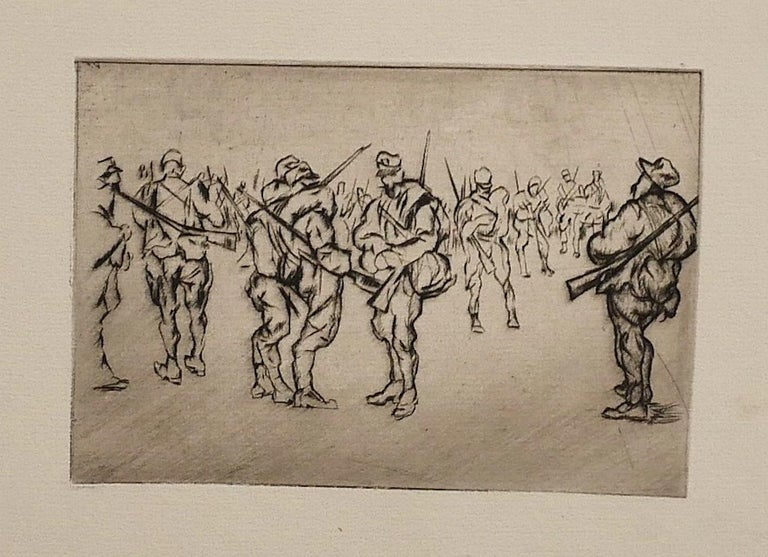 Anselmo Bucci - Le Front Italien - Etching on Paper by A. Bucci - 1918 ...