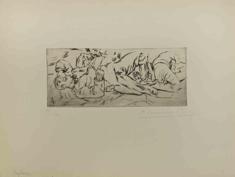 Anselmo Bucci - Manfredi - Etching and Drypoint by Anselmo Bucci - 1917 ...