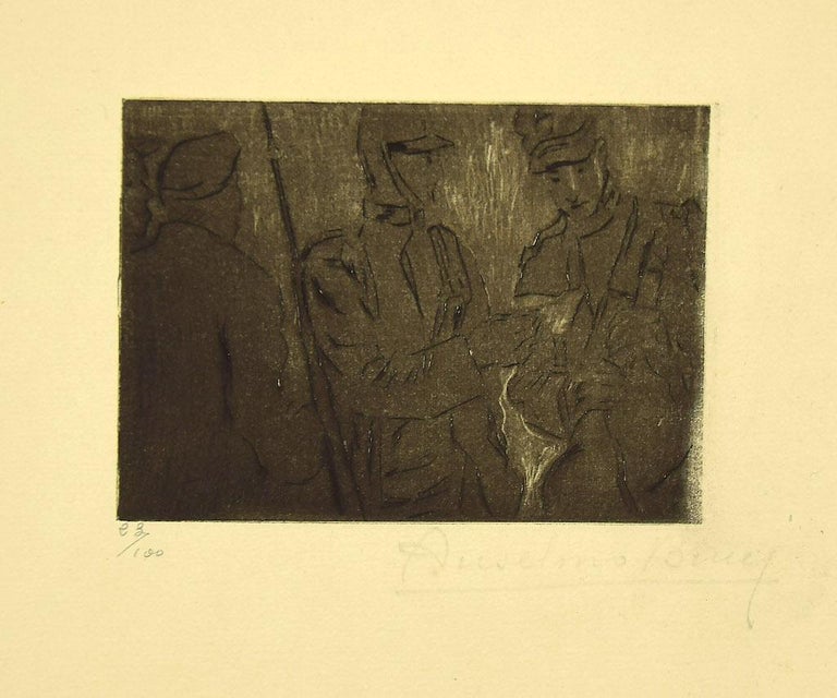 Anselmo Bucci - Military Life - Original Etching by Anselmo Bucci ...