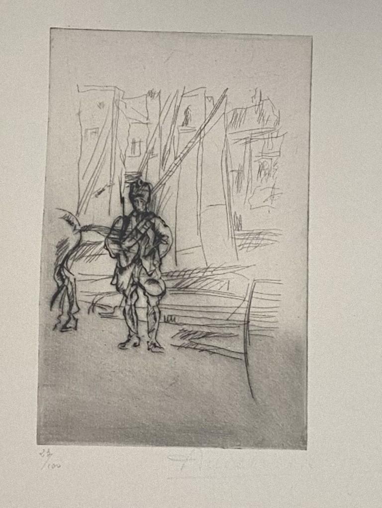 Anselmo Bucci - Military - Original Etching by Anselmo Bucci - 1917 For ...