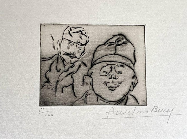Anselmo Bucci - Military - Original Etching by Anselmo Bucci - 1917s ...