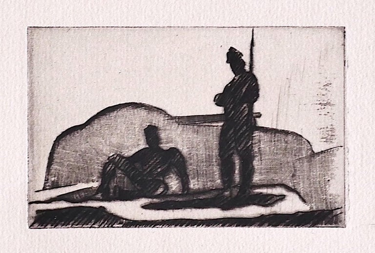 Anselmo Bucci - Military - Original Etching on Paper by Anselmo Bucci ...