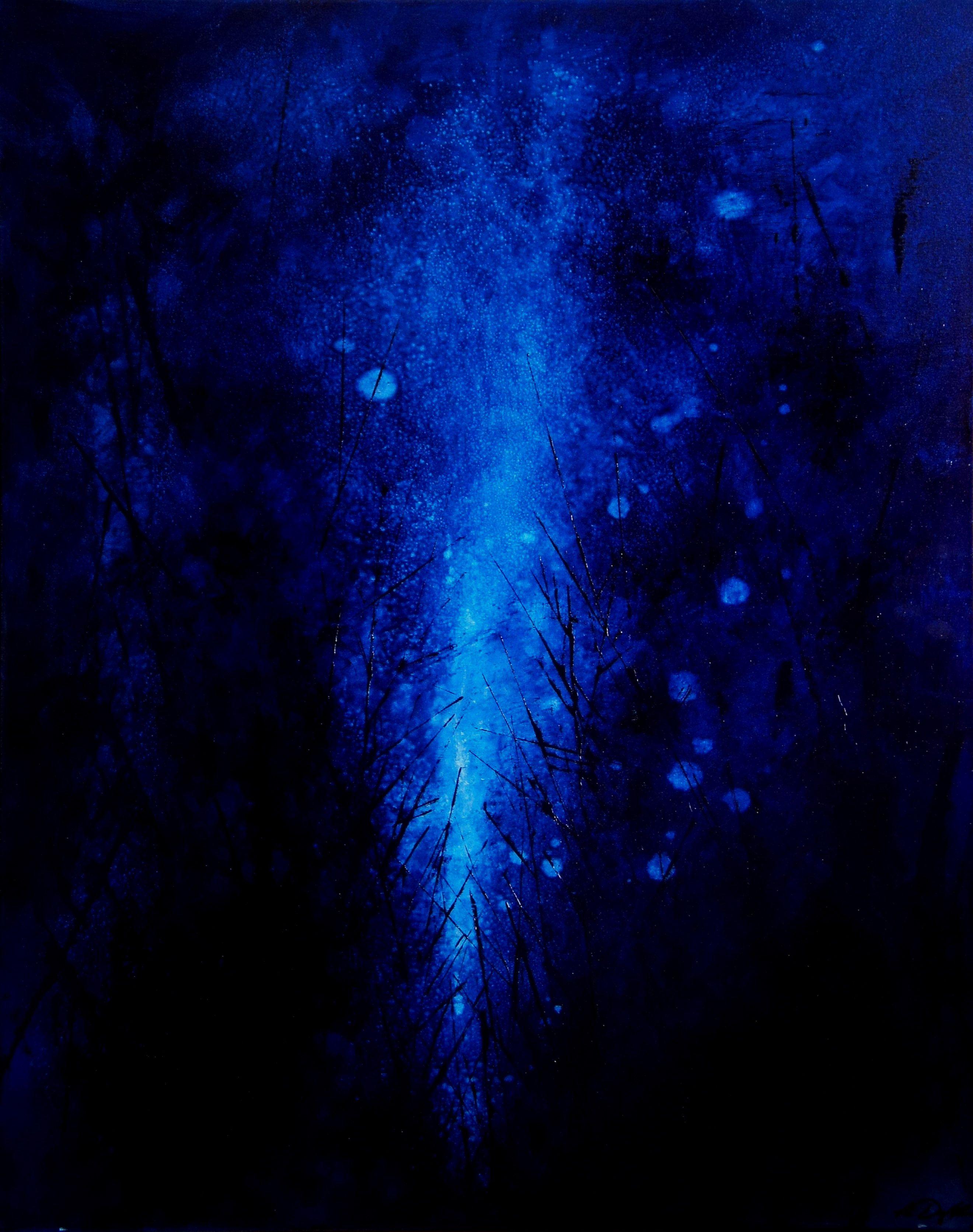 Ansgar Dressler - Deeper Blue (100 x 80 cm) XL oil (40 x 32 inches ...
