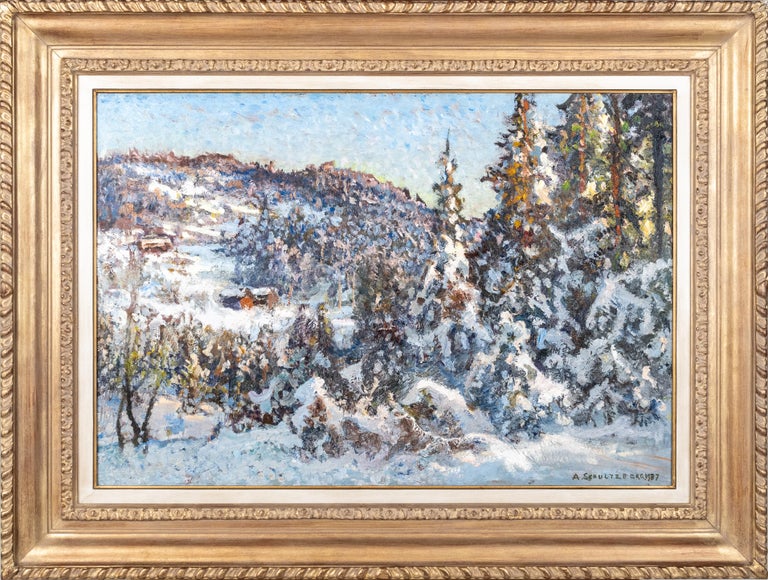 Anshelm Schultzberg - 19th Century Landscape Painting of woodland and ...