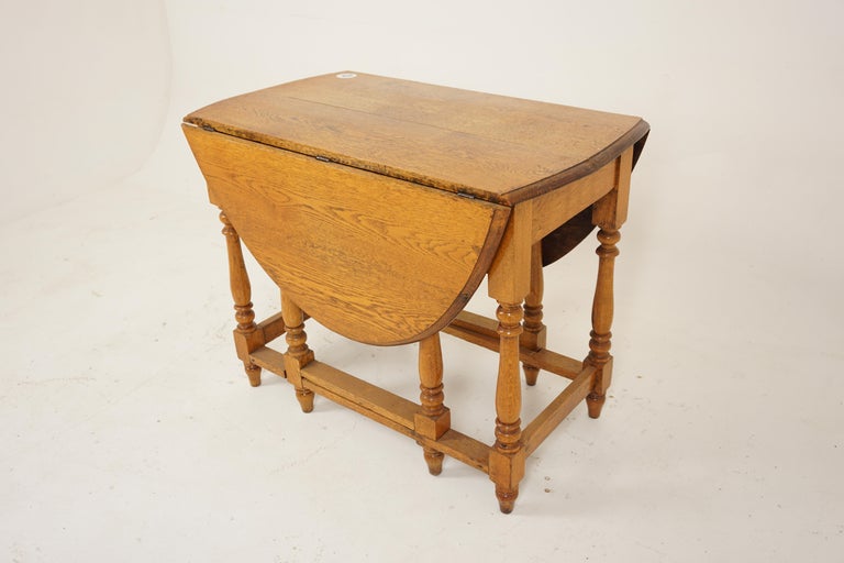 Ant, Golden Oak Gateleg, Drop Leaf Table, Kitchen Table, Scotland 1910 ...