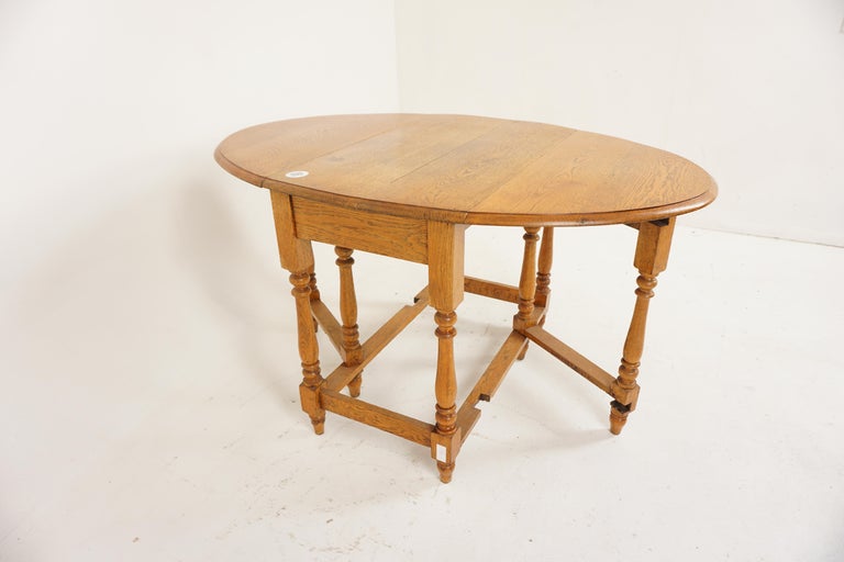 Ant, Golden Oak Gateleg, Drop Leaf Table, Kitchen Table, Scotland 1910 ...