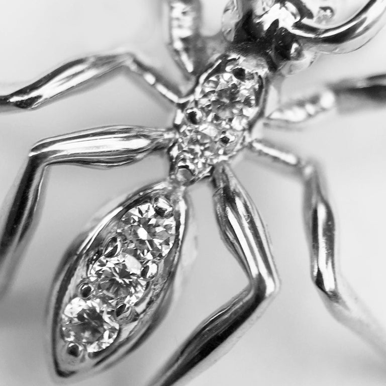 Ant Tie Tack White Gold Diamonds For Sale at 1stDibs