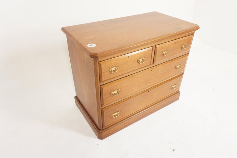 Ant. Victorian Arts and Crafts Ash Four Drawer Dresser Chest, Scotland ...