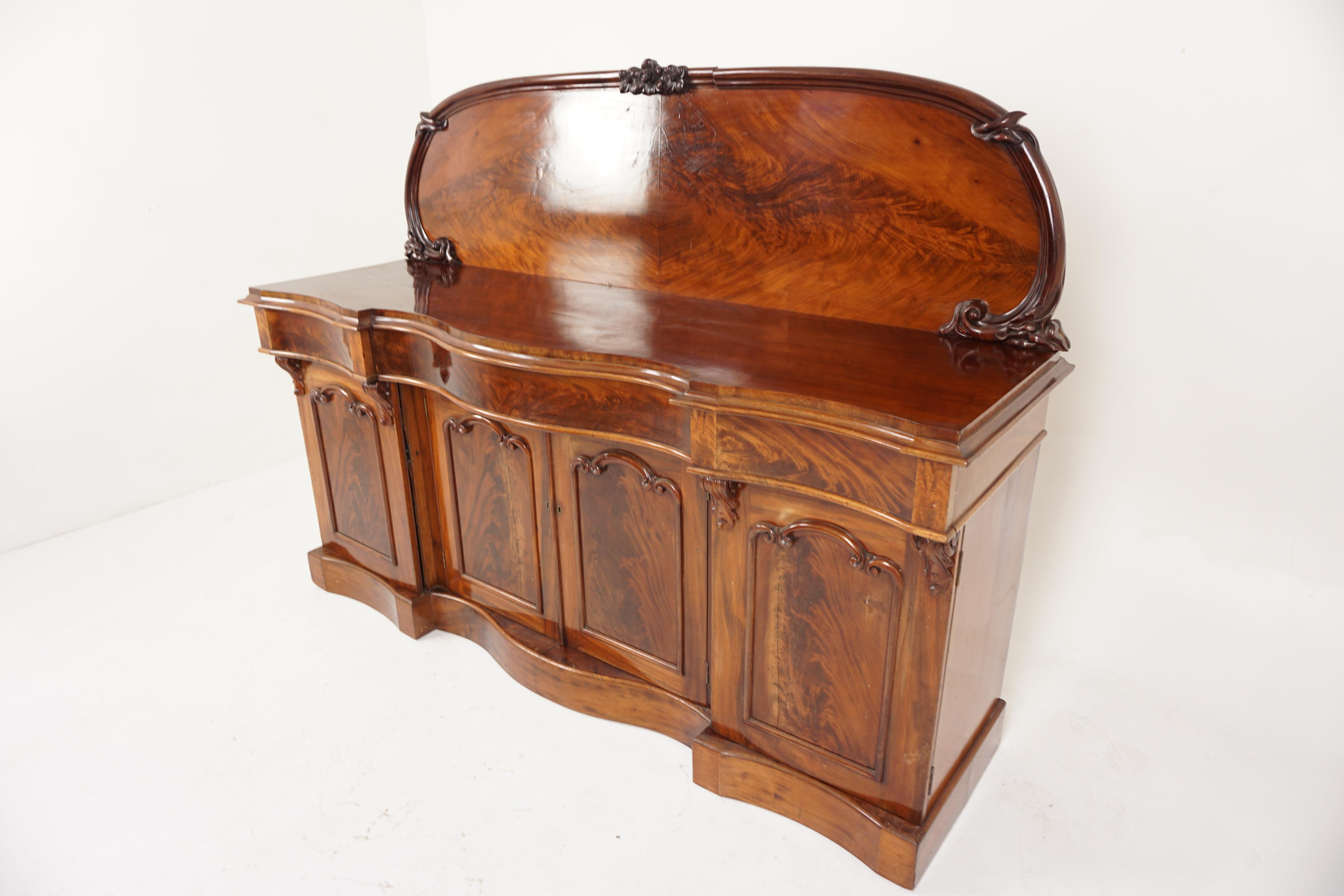 Ant. Victorian Four Door Chiffonier, Sideboard, Buffet, Scotland 1870 ...