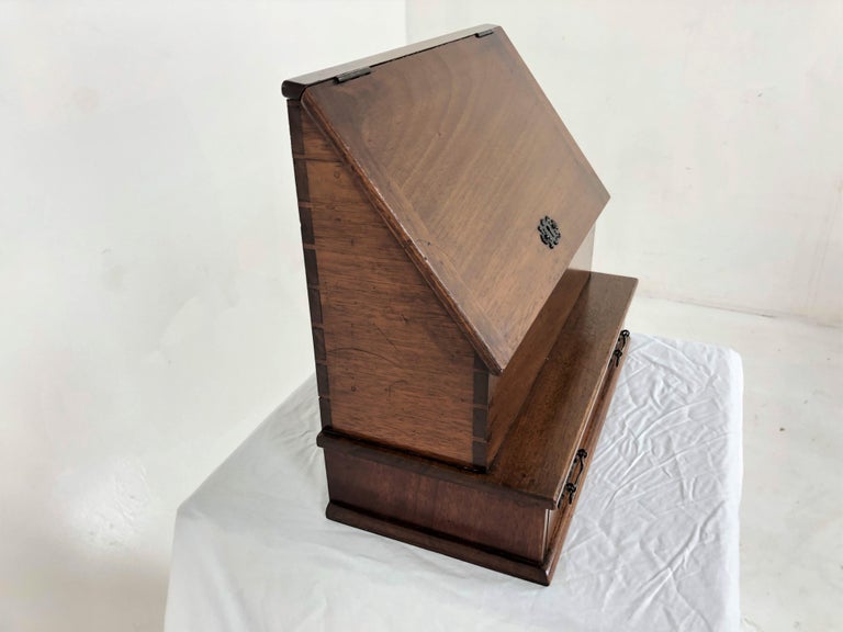 Ant. Victorian Walnut Stationary Box with Letter Racks, Scotland 1905 ...