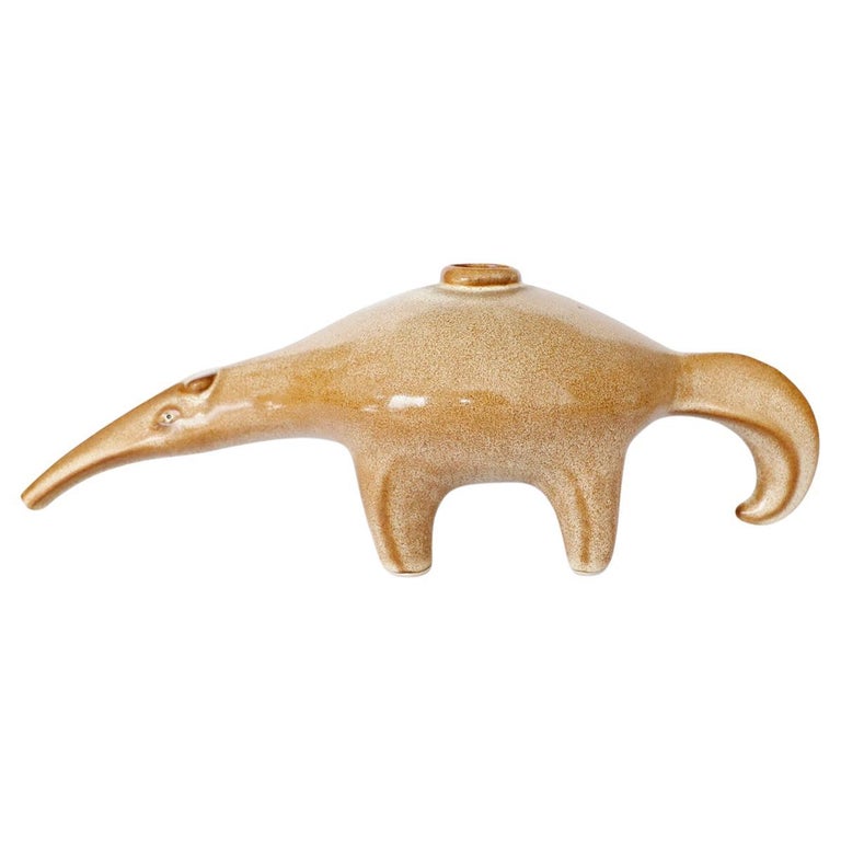 Anteater Shape High Temperature Ceramic Vase For Sale at 1stDibs