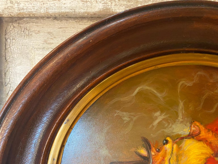 Anthony Barham Oil Painting, Fox Smoking Pipe, 2020 at 1stDibs ...