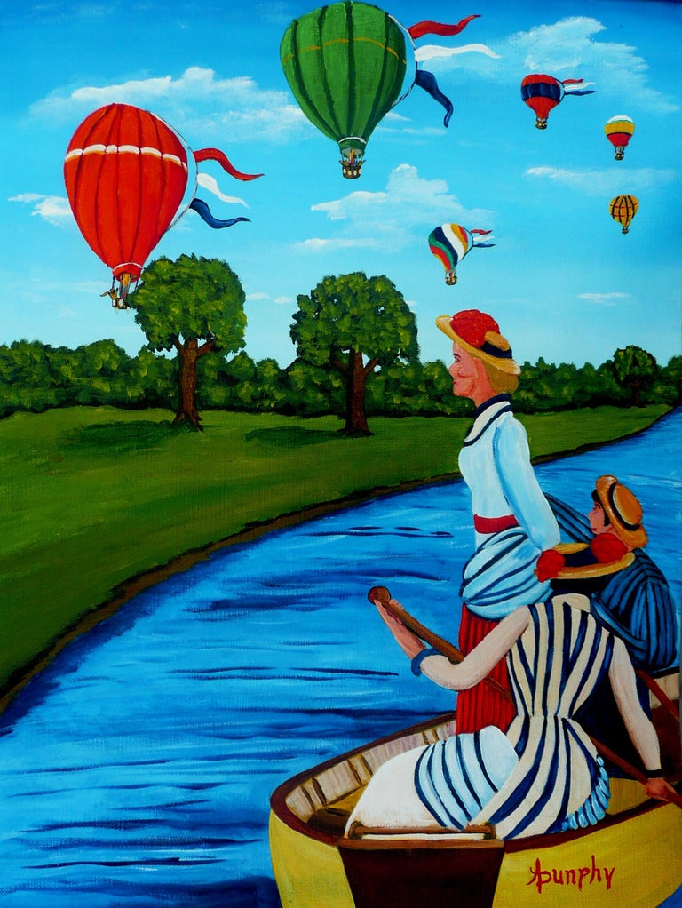 Anthony Dunphy - Boating, Painting, Acrylic on Paper For Sale at 1stDibs