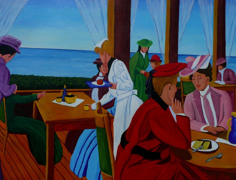 Anthony Dunphy - Ladies Luncheon, Painting, Acrylic on Paper For Sale ...