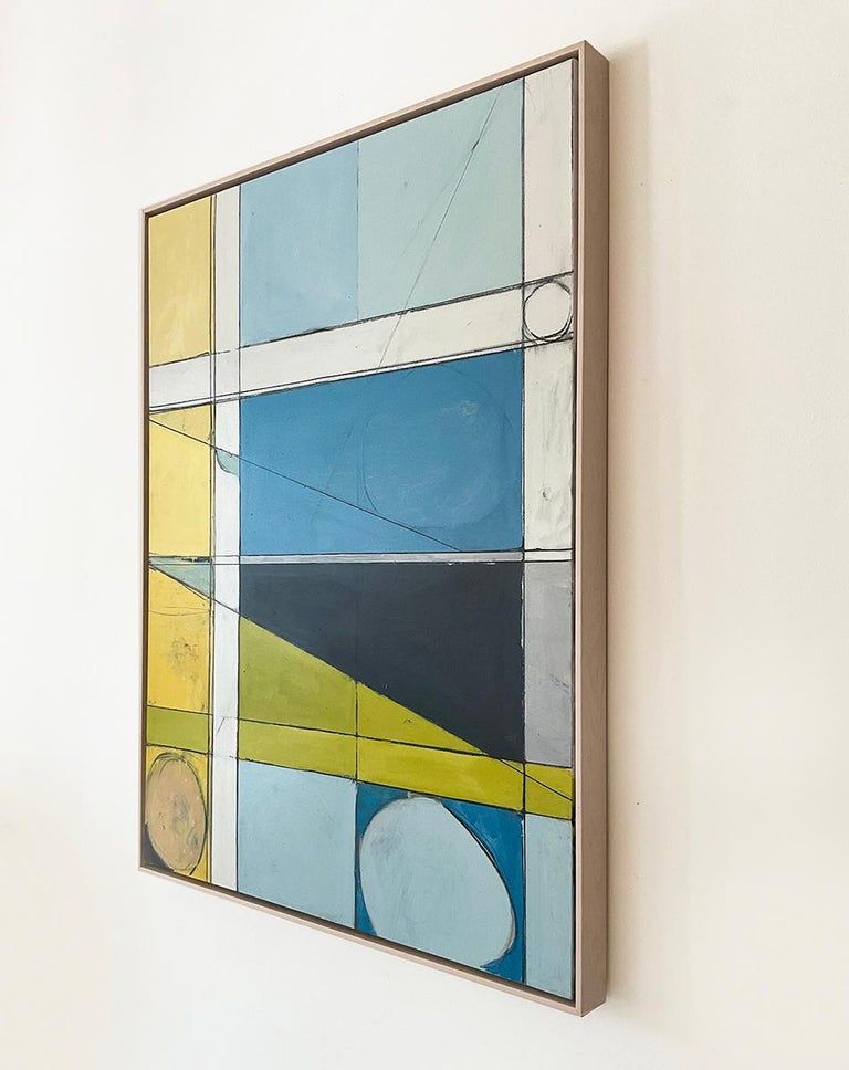 Anthony Finta - Ceremony (Abstract Geometric Vertical Oil Painting in ...