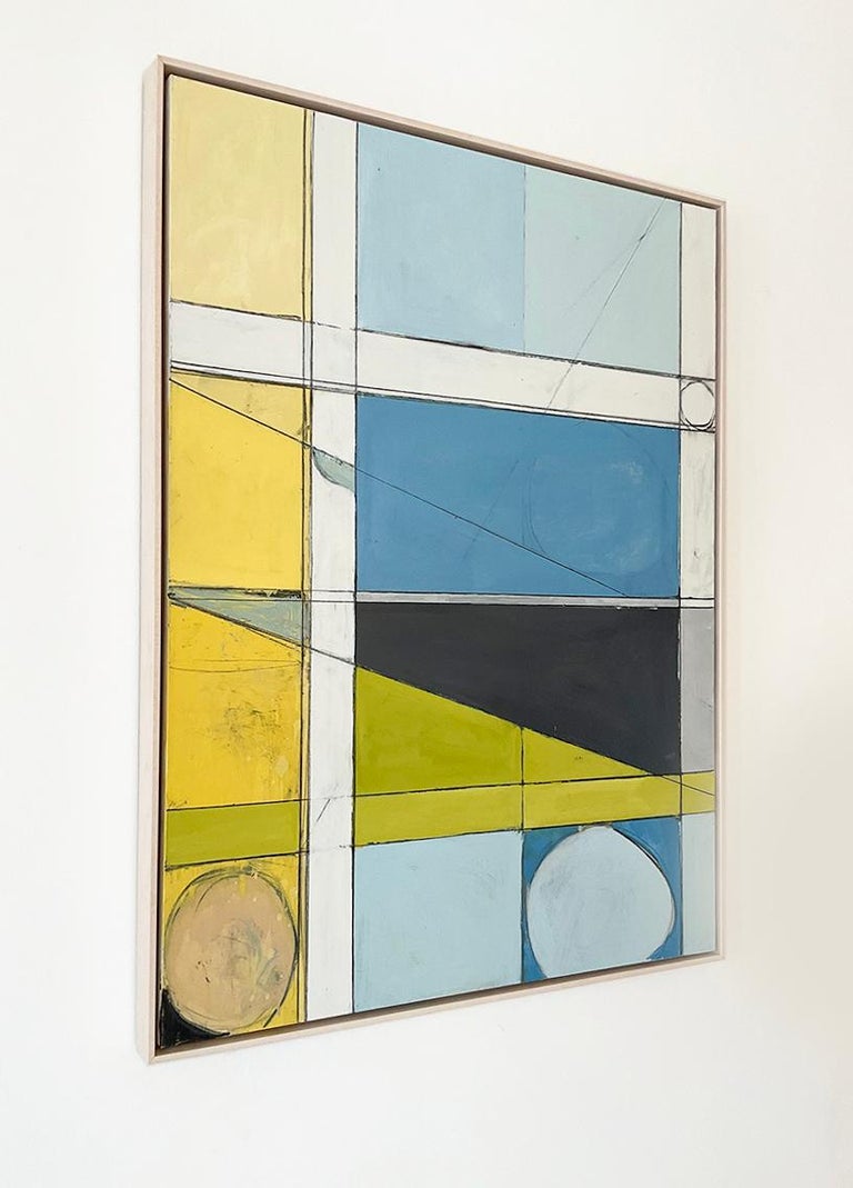 Anthony Finta - Ceremony (Abstract Geometric Vertical Oil Painting in ...