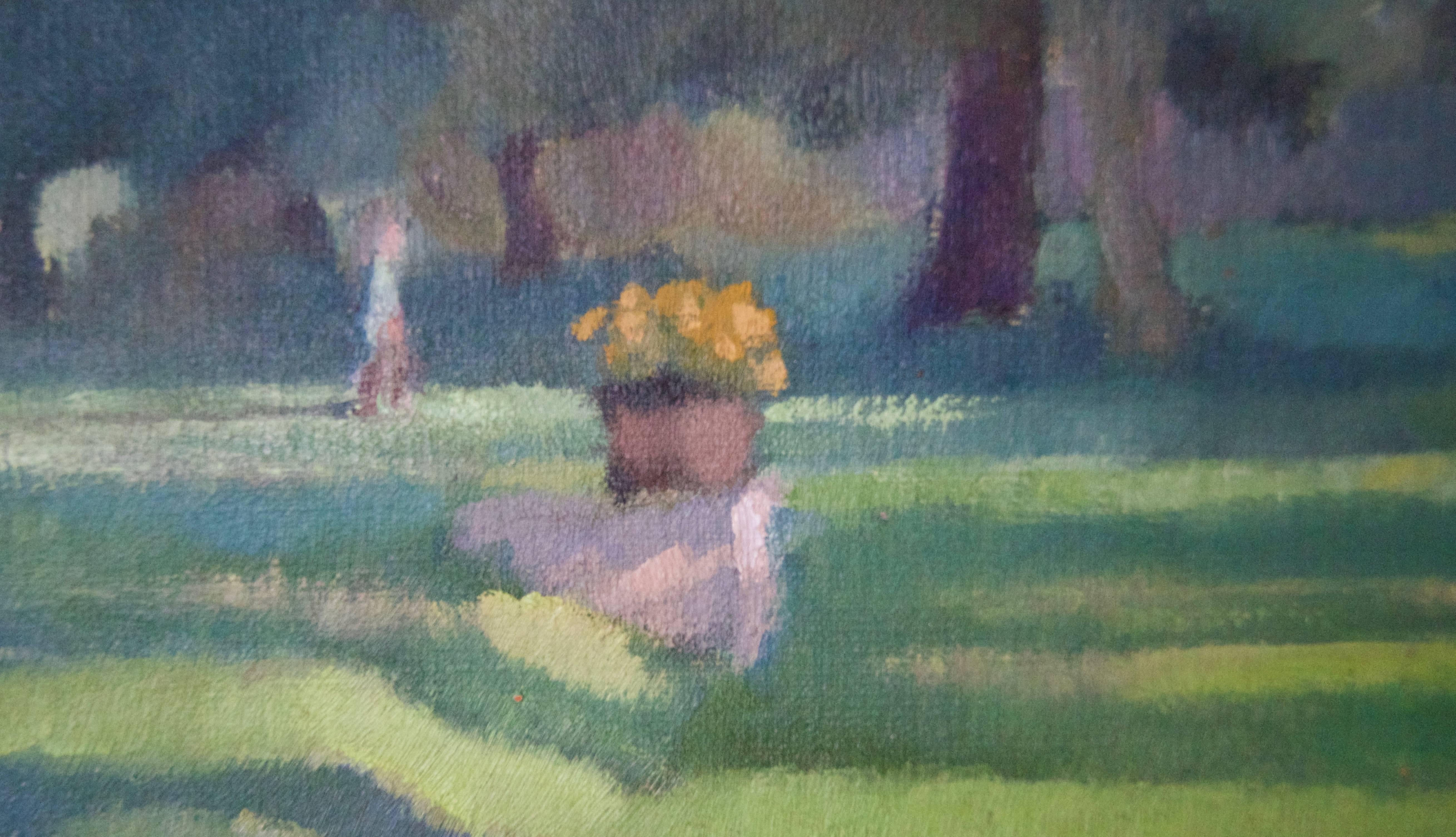 Anthony Rickards - Summer Park 2 - Mid 20th Century Impressionist ...