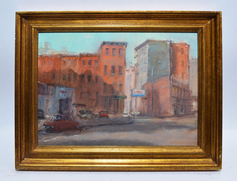 Anthony Springer - View of Lower Manhattan, Vintage Oil Painting of New ...
