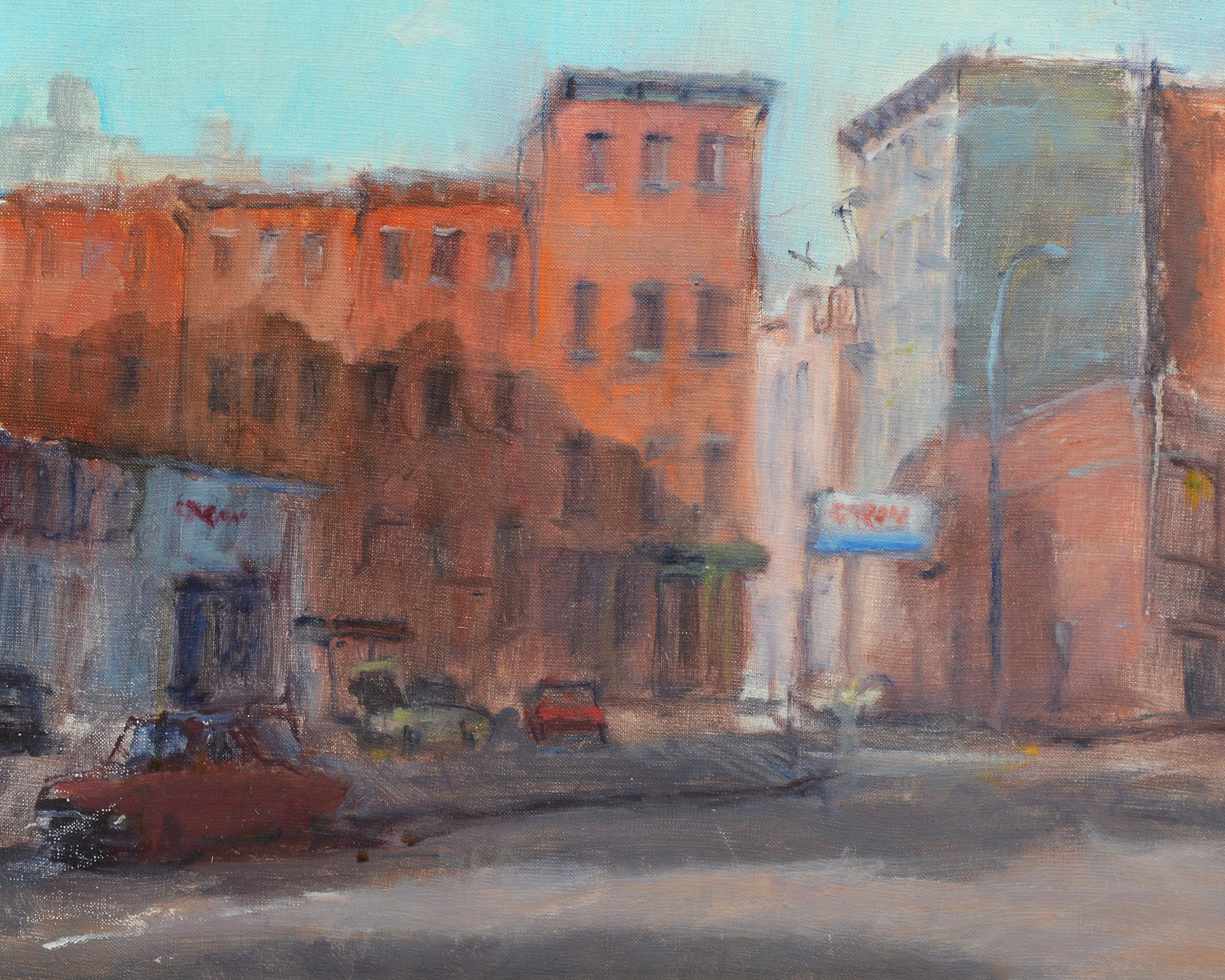 Anthony Springer - View of Lower Manhattan, Vintage Oil Painting of New ...