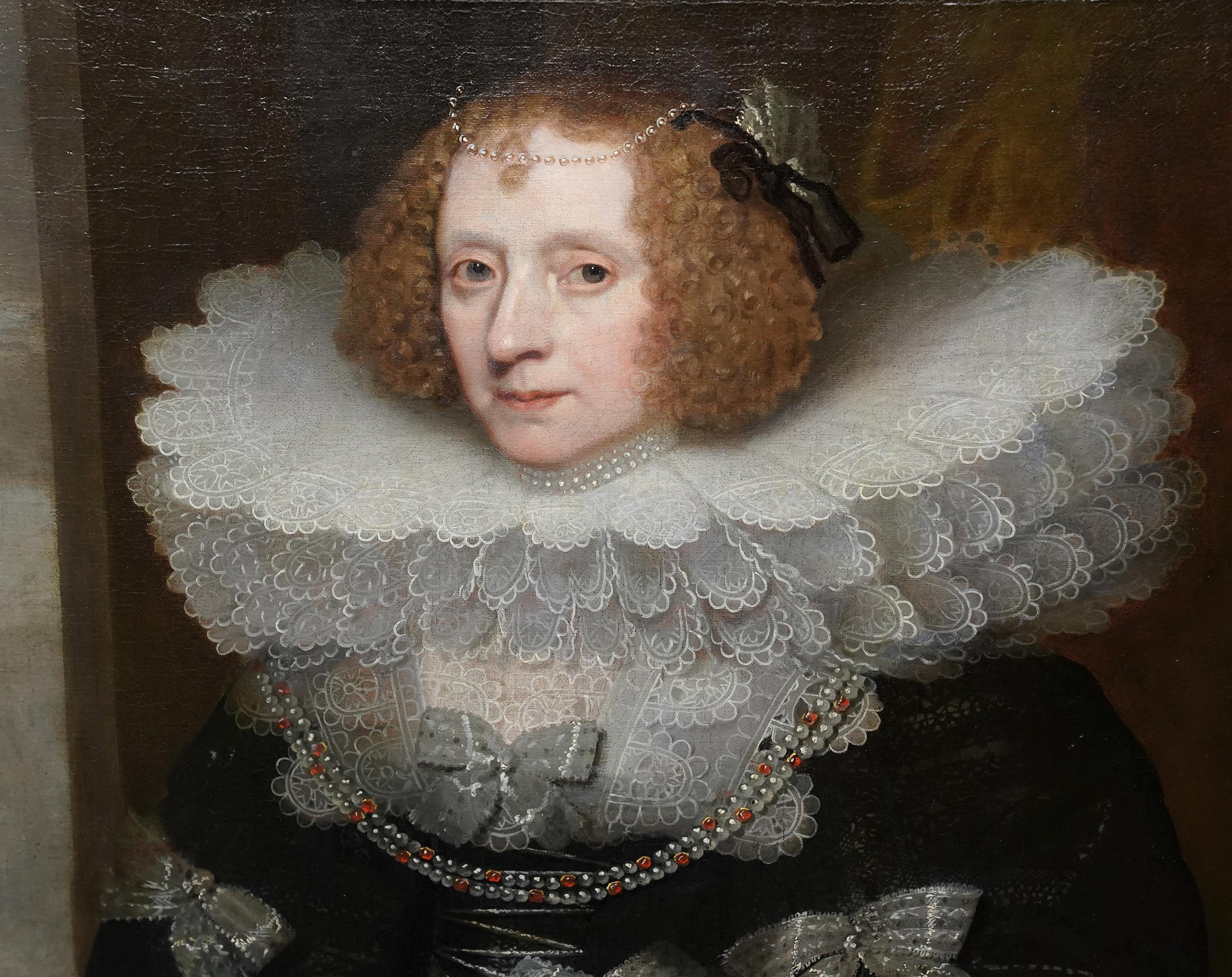 Portrait of Frances Howard Duchess of Richmond - Flemish Old Master oil ...