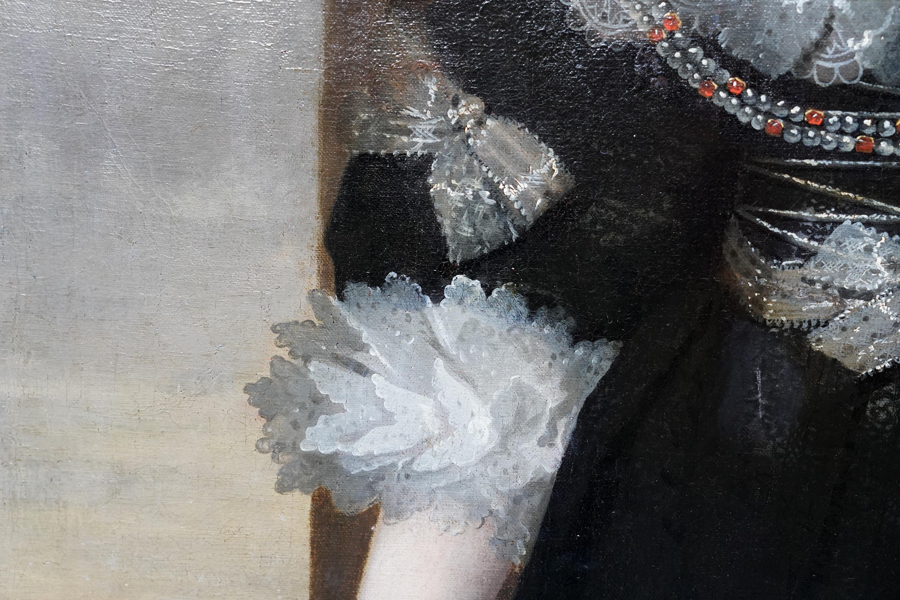 Portrait of Frances Howard Duchess of Richmond - Flemish Old Master oil ...