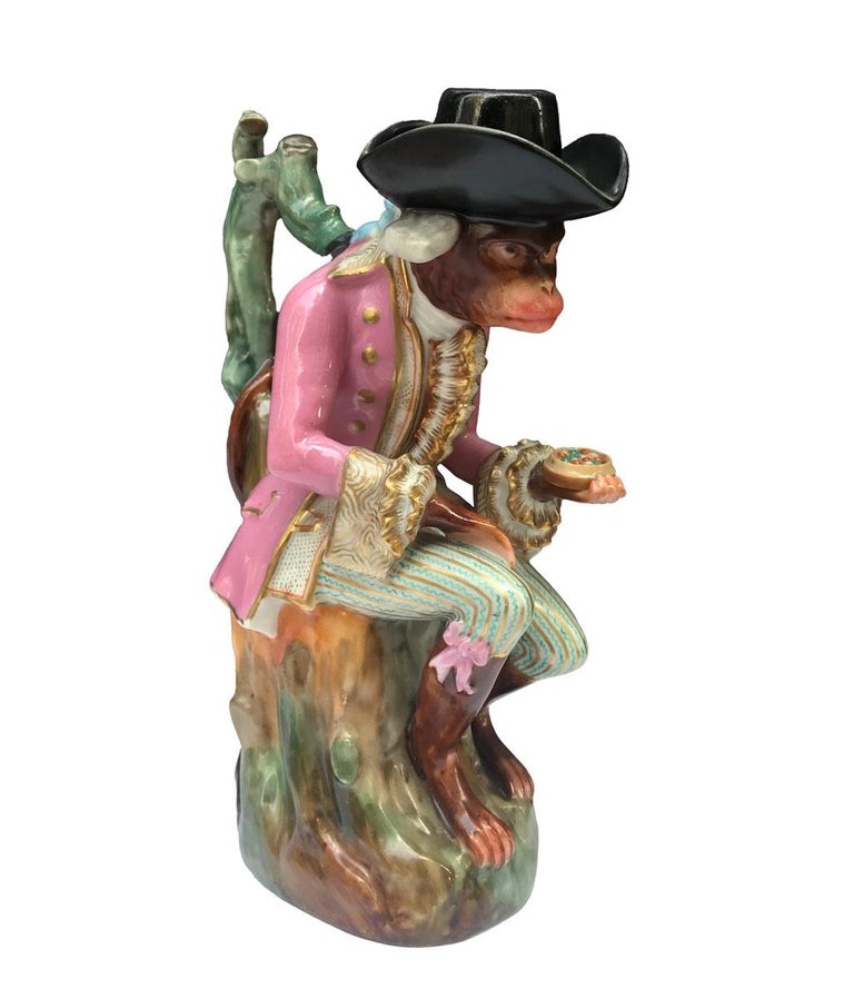 Anthropomorphic Monkeys Porcelain Jugs Pair by Jacob Petit 19th Century ...