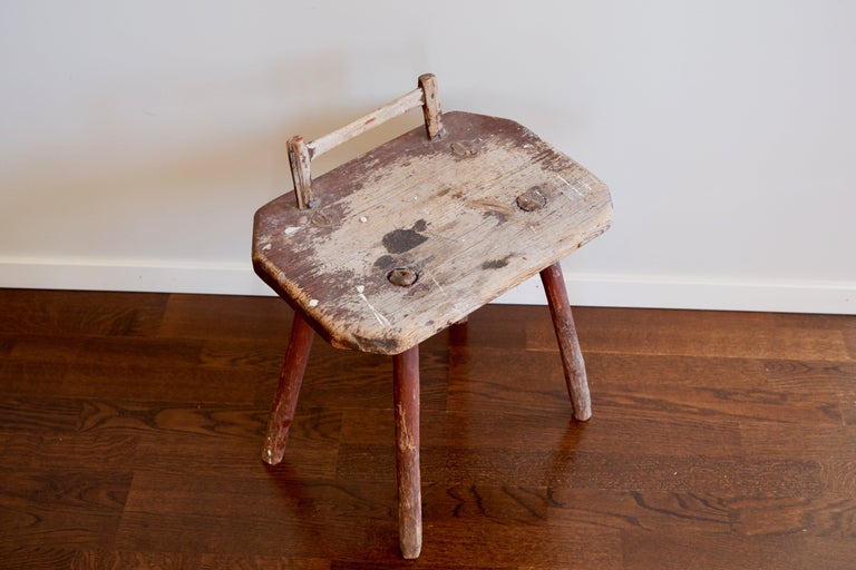 Antic Swedish Stool circa Late XIX Eme Century, Sweden For Sale at 1stDibs