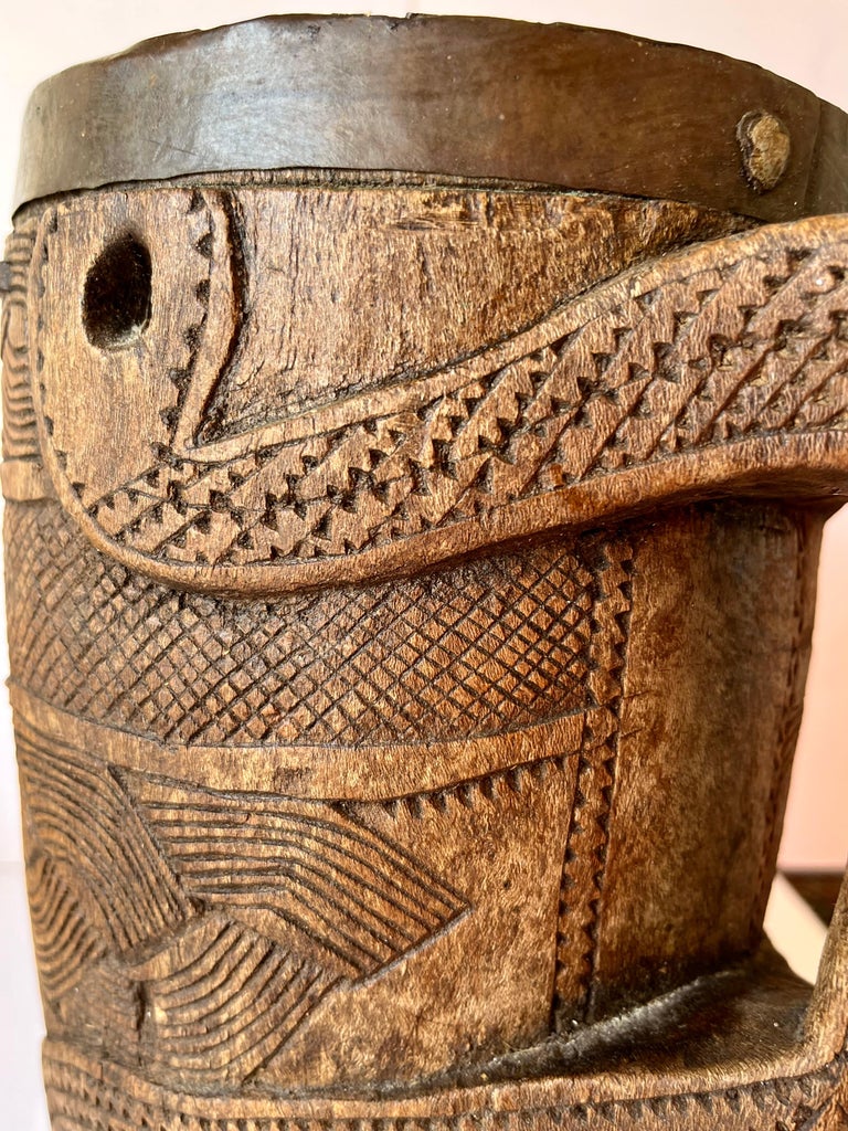 Antic Yak Milk Jar with Handle North Népal Santal Tribe Hand Crafted ...