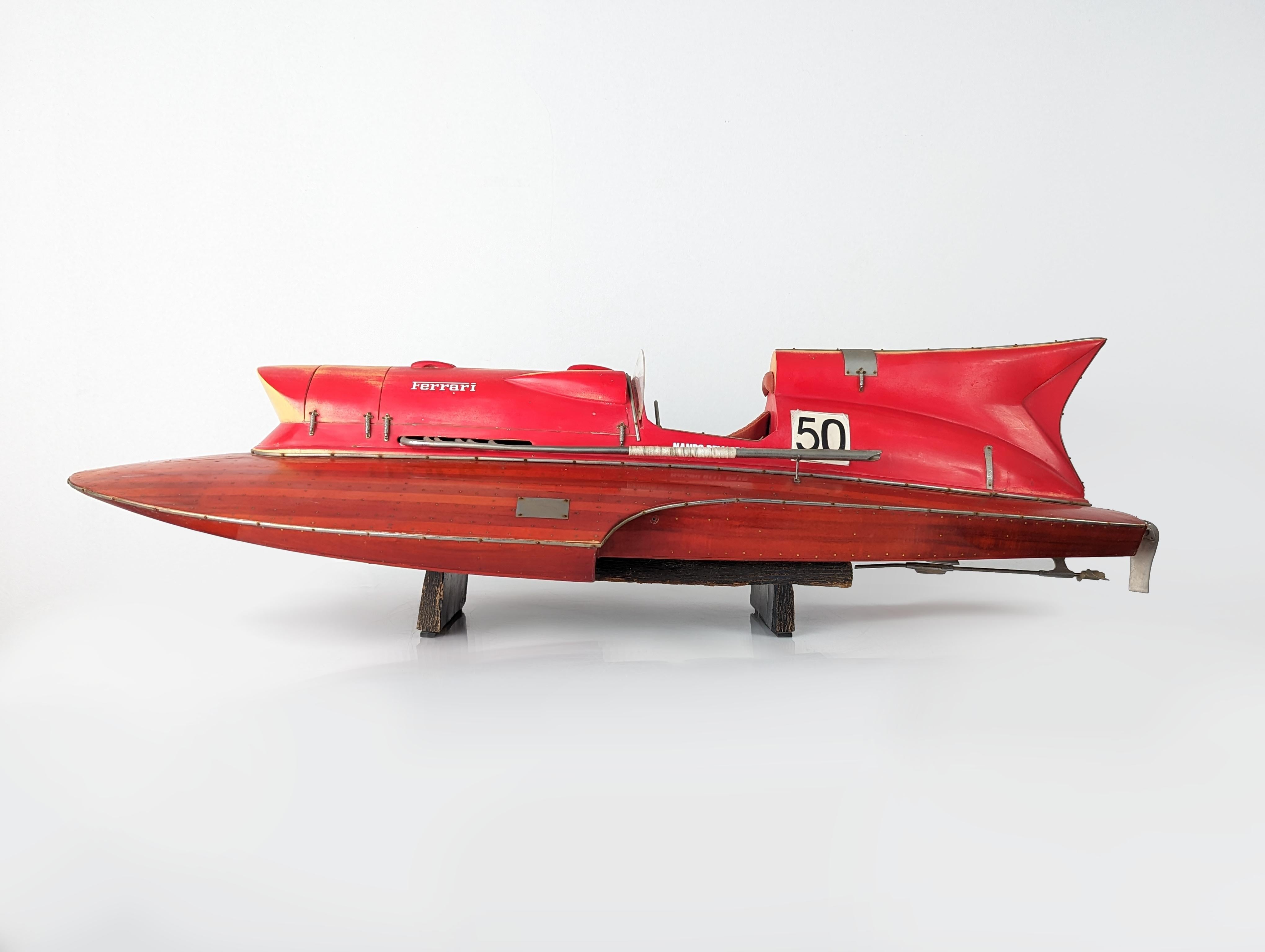 Antigua Maqueta XL Vintage Ferrari Hydroplane Arno XI 1954 at 1stDibs