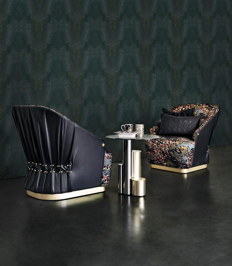 21st Century Antigua Side Table in Metal by Roberto Cavalli Home ...
