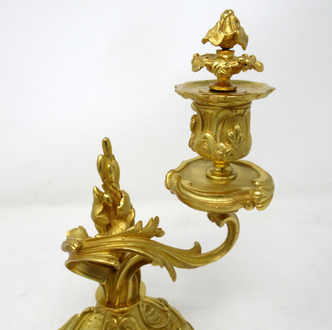 Antique Pair of Ormolu Gilt Bronze Rococo Candlesticks Juste Aurele ...