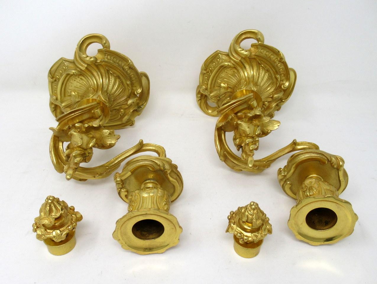 Antique Pair of Ormolu Gilt Bronze Rococo Candlesticks Juste Aurele ...