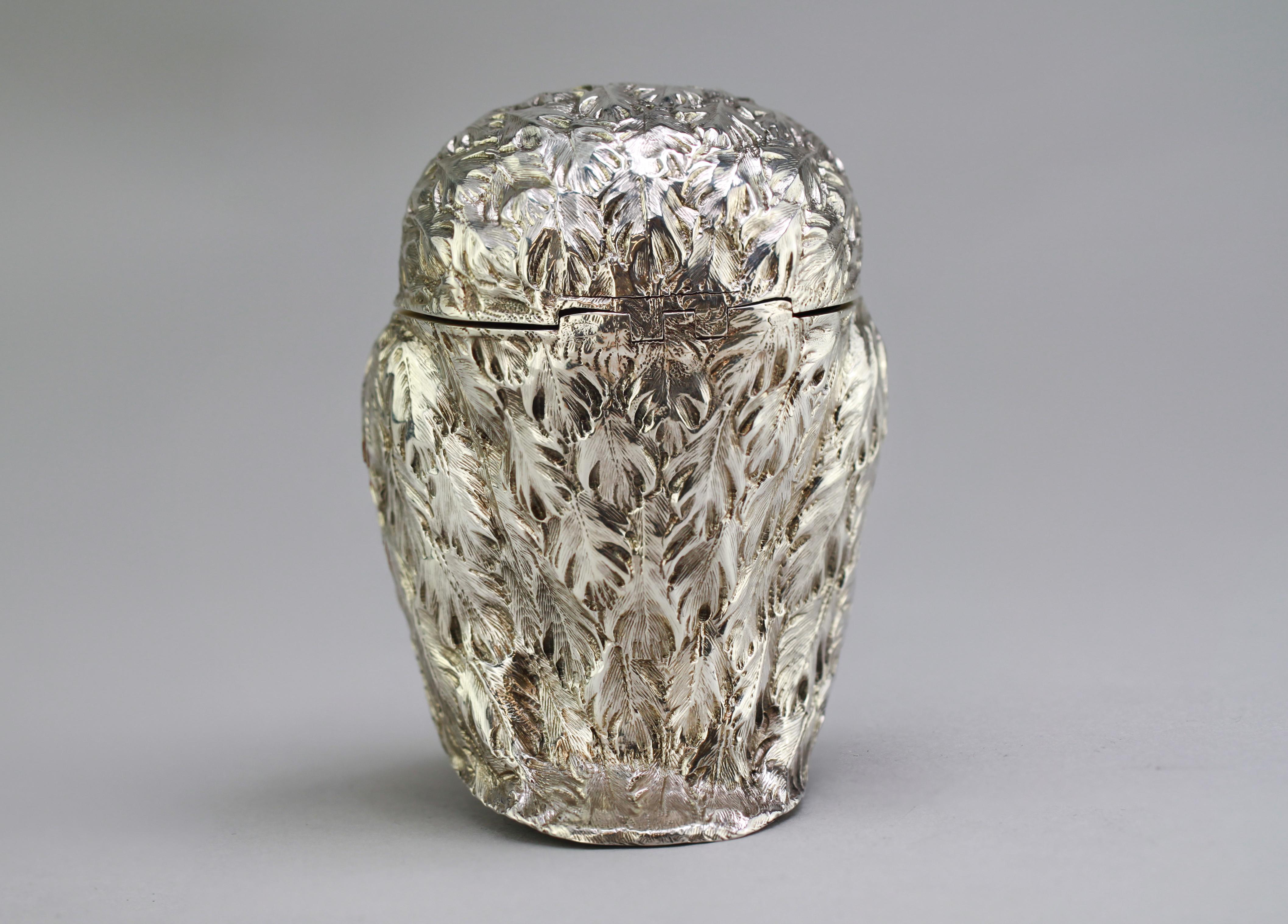 Antique Victorian Sterling Silver Ink Stand in the Shape of an Owl ...