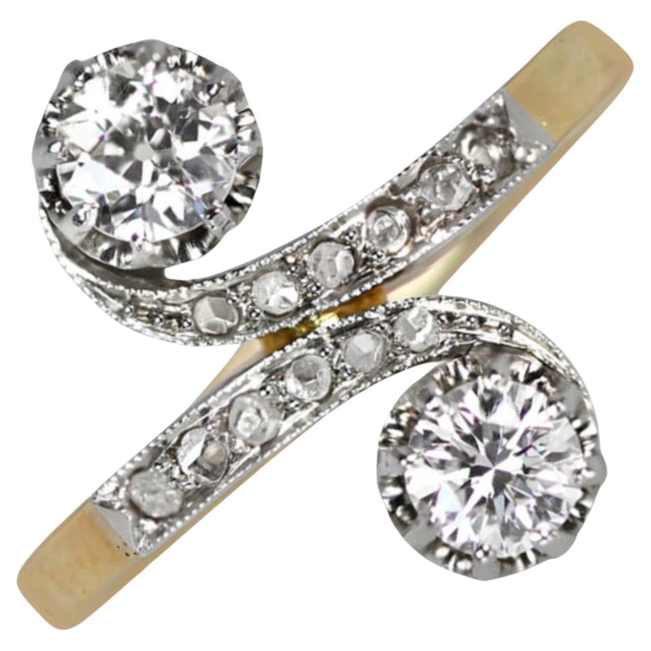 VCA GIA 10.10ct Old European Cut Diamond Engagement Ring, 18k Yellow ...