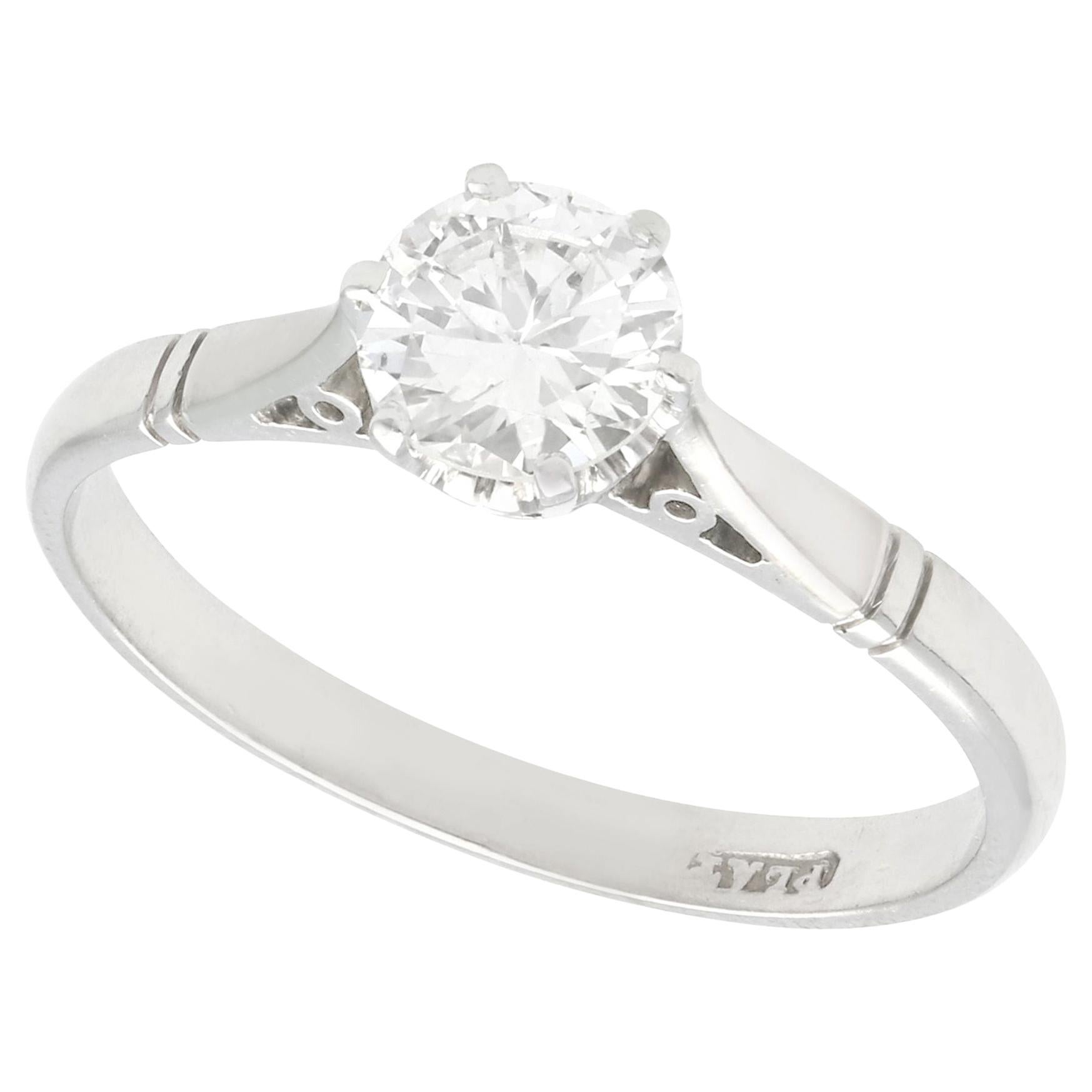 Chanel Matelasse Diamond Platinum Solitaire Ring at 1stDibs