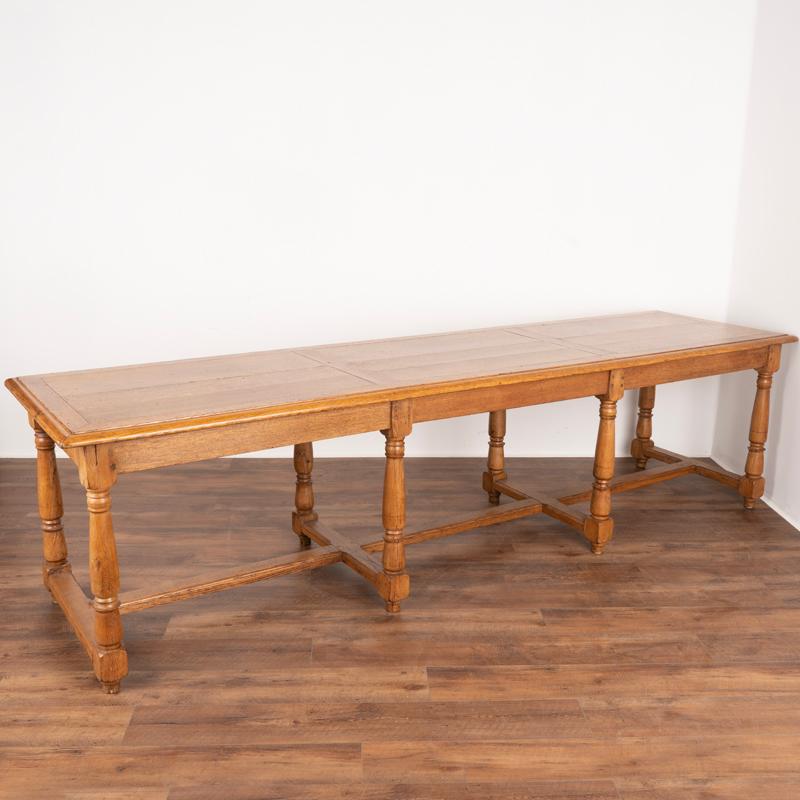 Ancienne table de réfectoire en chêne de 25,4 cm de long, table à ...