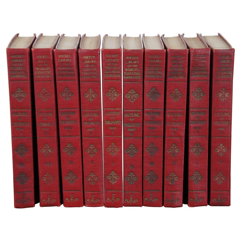 Antique 10 Vol Pocket Library of Worlds Essential Knowledge HB 1929 Set ...