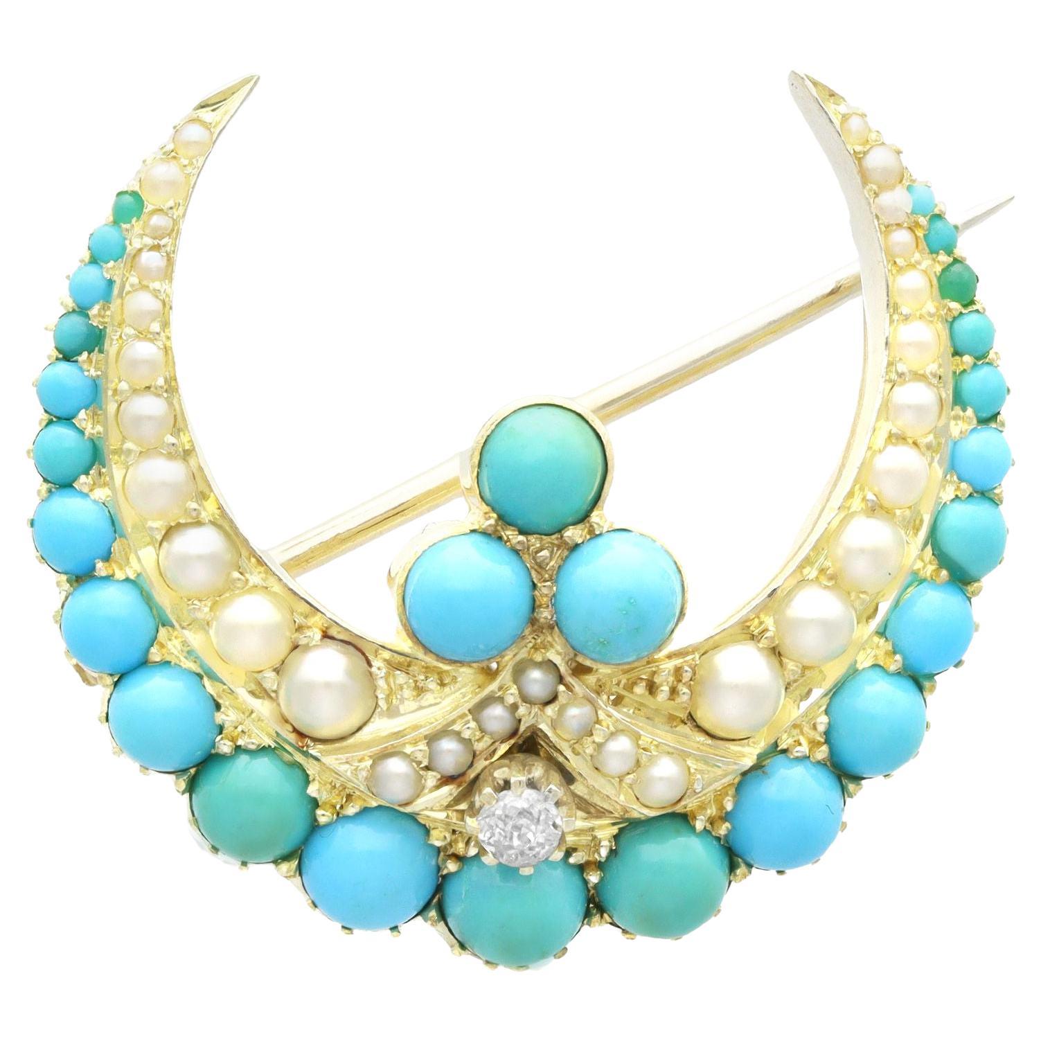 Antique Turquoise Diamond Gold Dove Brooch at 1stDibs | turquoise ...