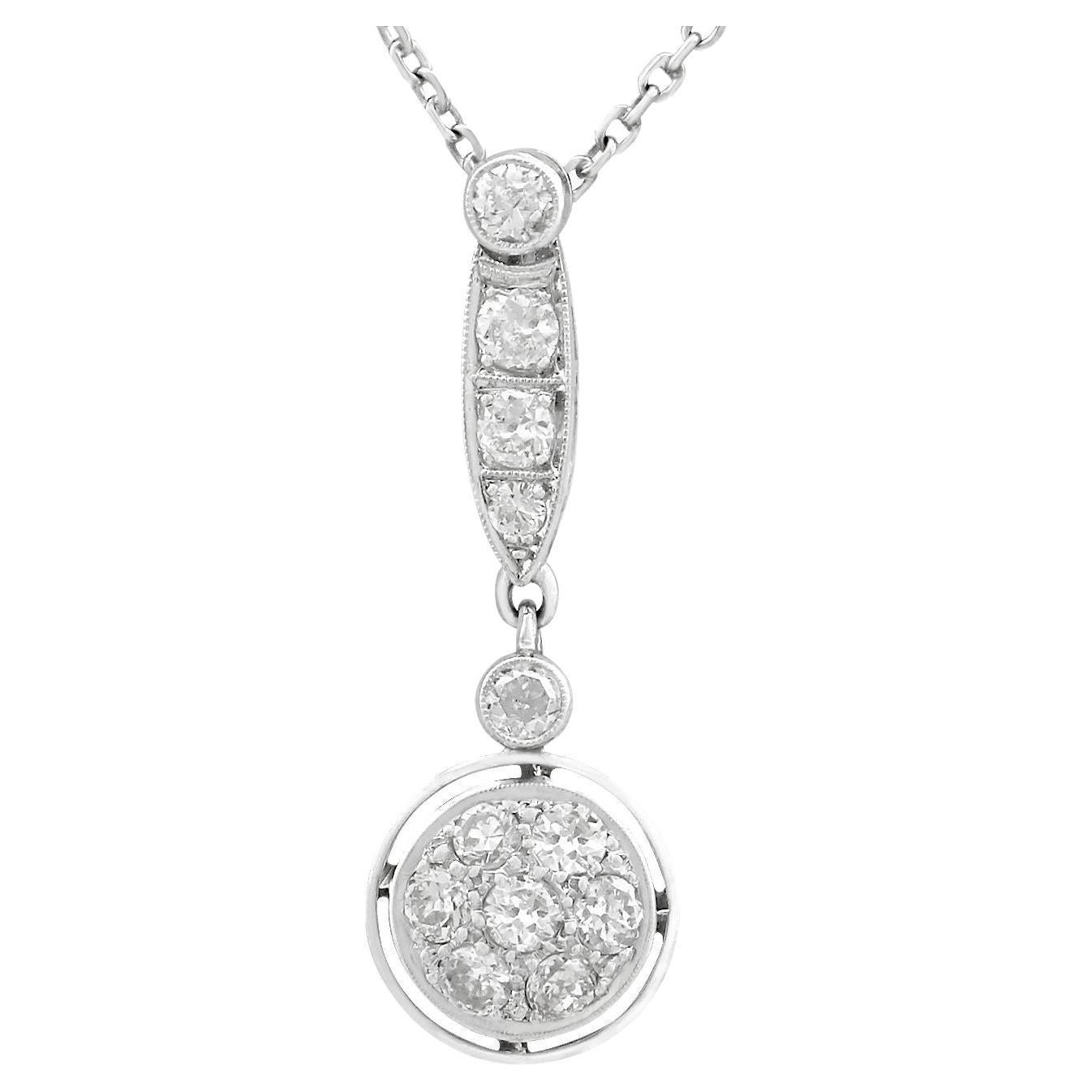 Antique Diamond Platinum Negligee Necklace at 1stDibs | antique ...
