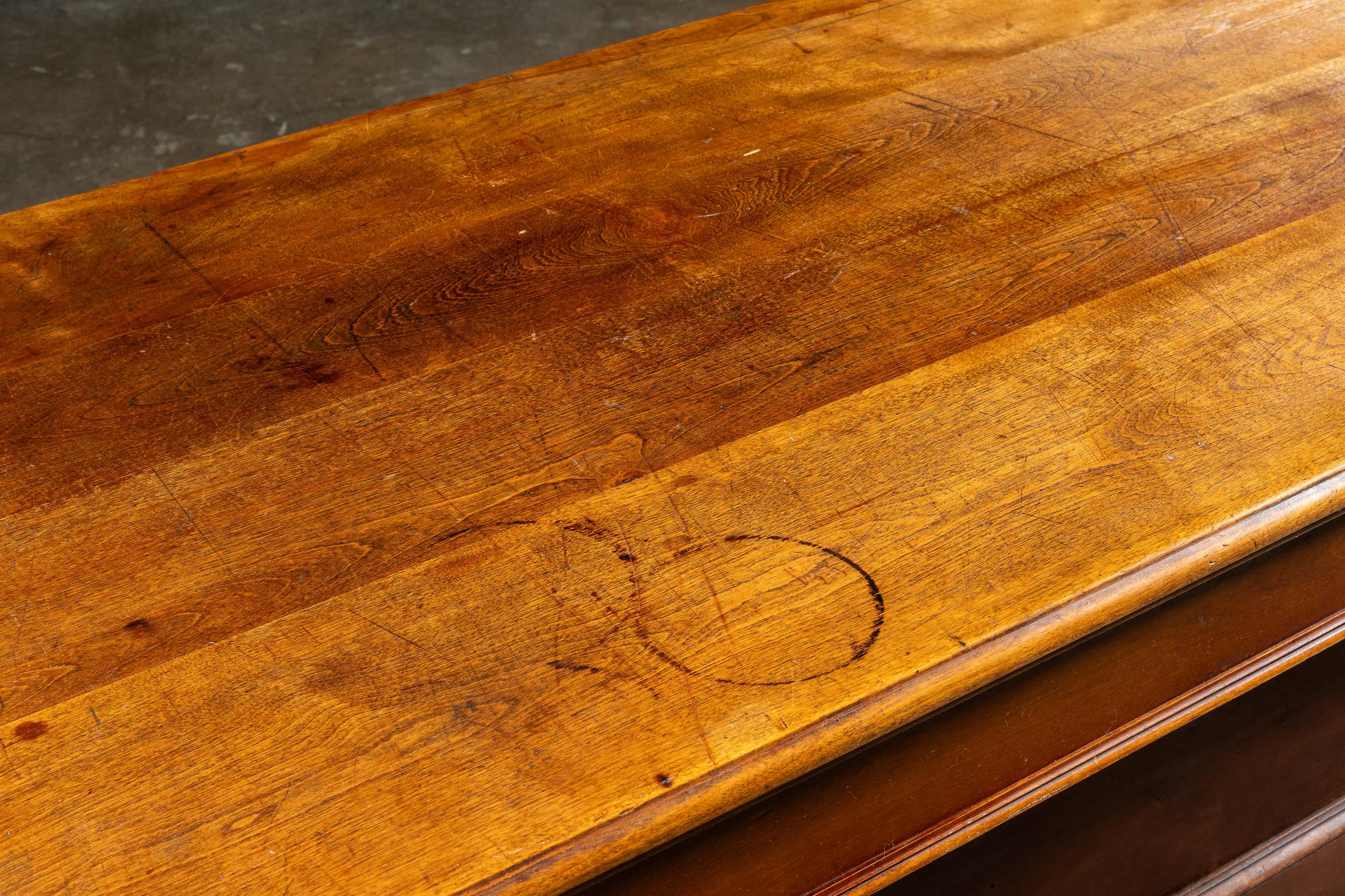 Antique 12-Foot Wooden Store Counter For Sale at 1stDibs