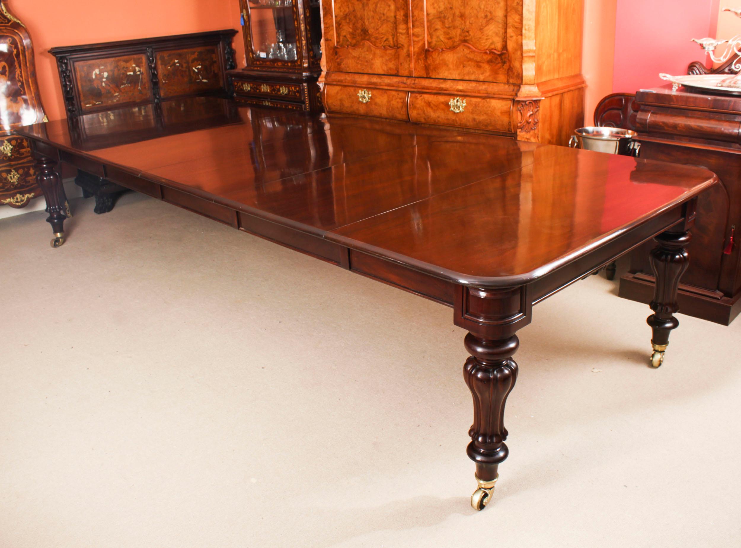 Antique 12ft William IV Mahogany Extending Dining Table C1830 19th C ...