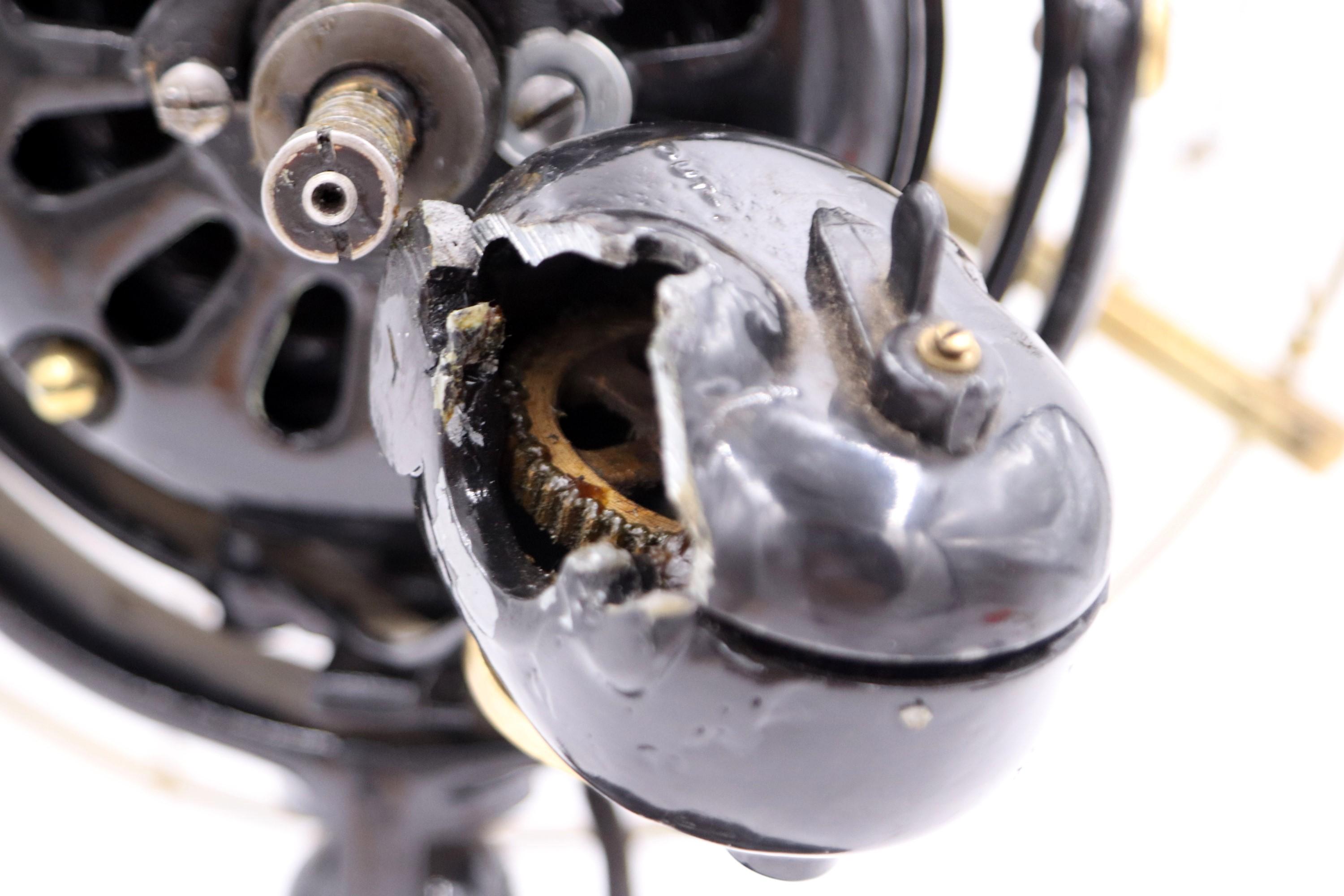 Antique GE Pancake Brass Blade Desk Fan with Black Polished Base For ...