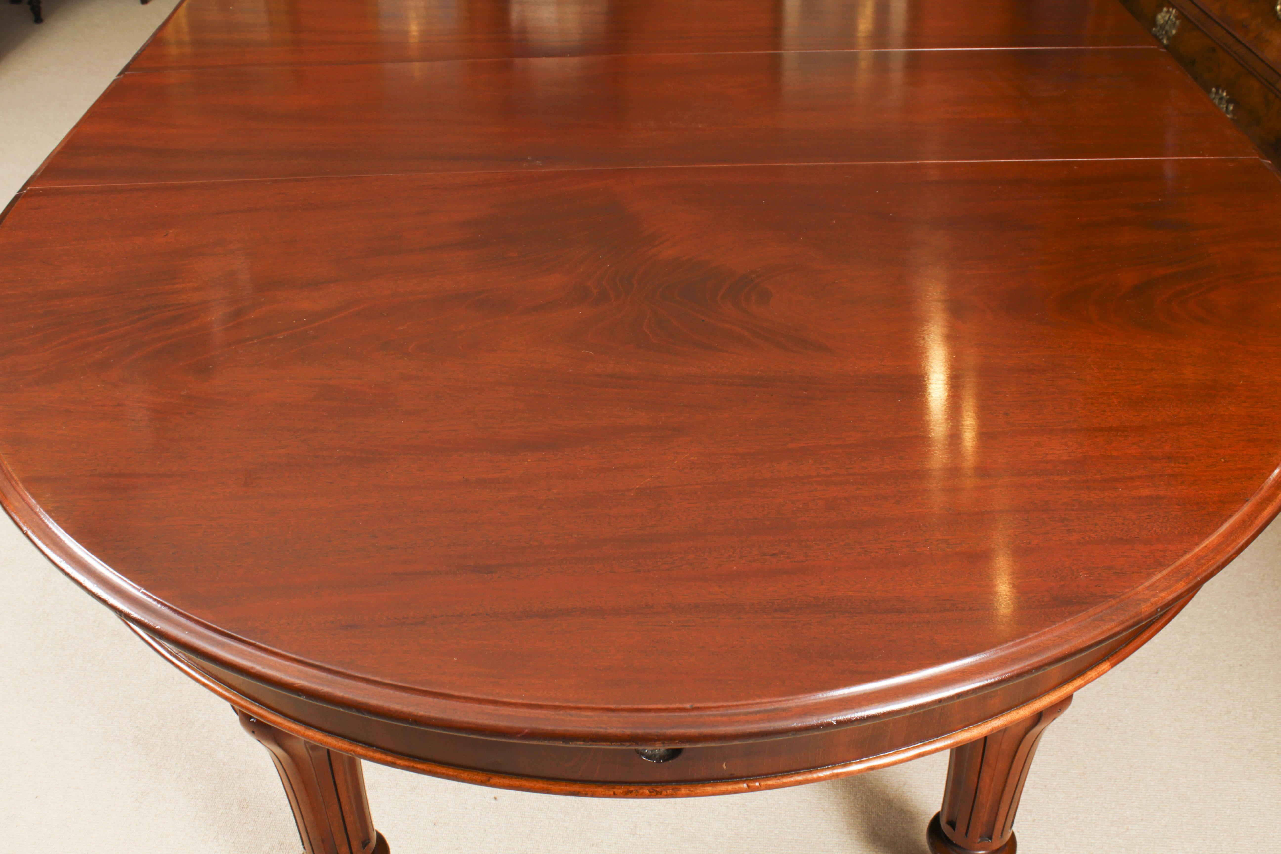 Antique Extending Dining Table 19th C and 12 Regency Revival Dining ...