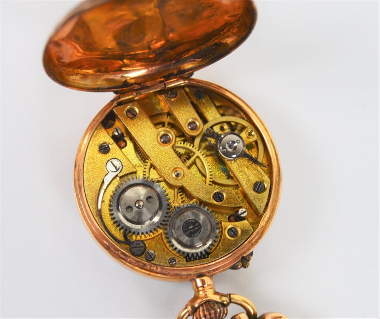 Antique 14 Karat Gold 19th Century Watch Pin Brooch For Sale at 1stDibs