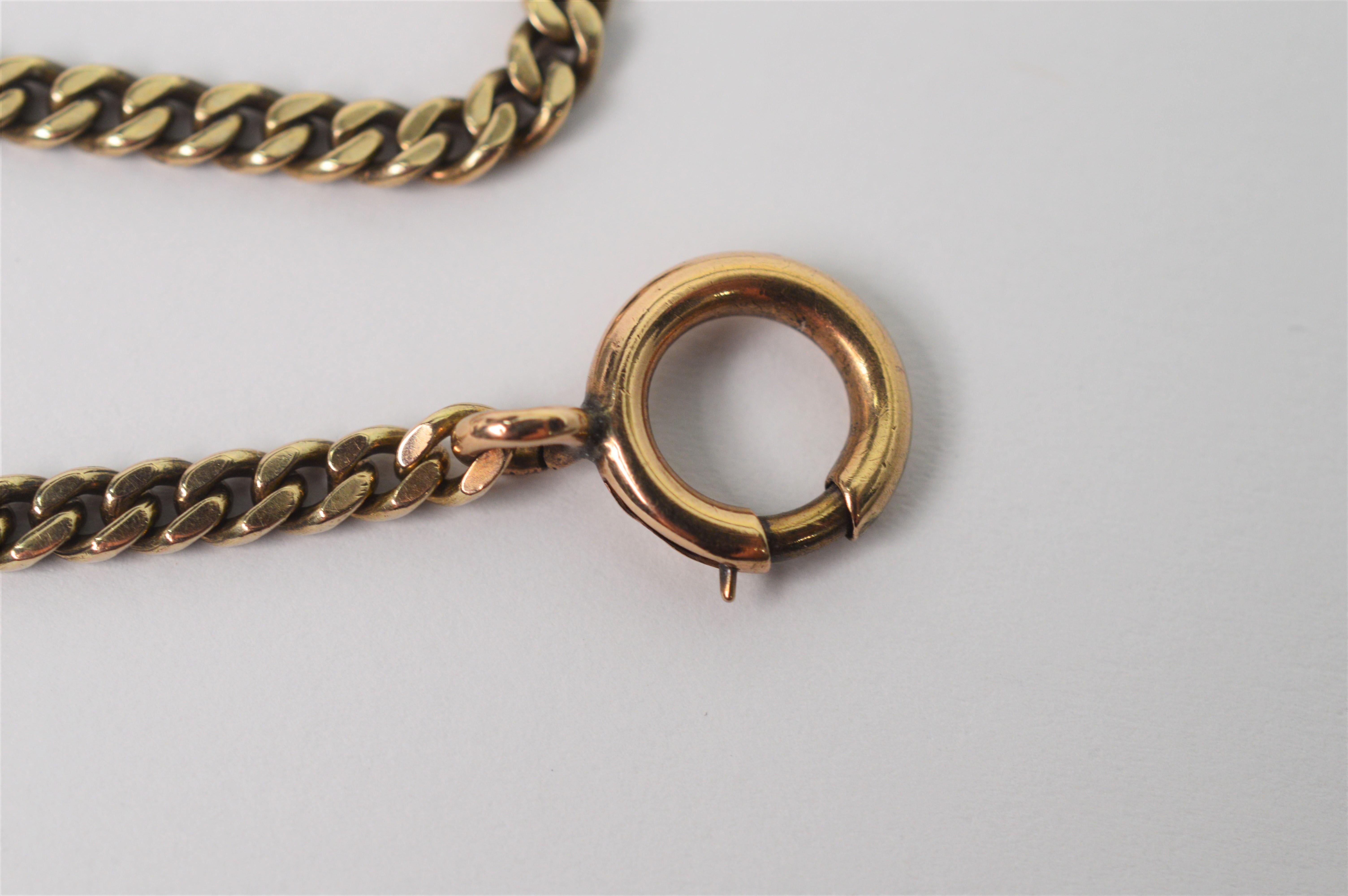 Antique 14 Karat Yellow Gold Watch Chain at 1stDibs | 14k gold watch ...