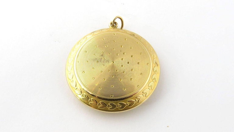 Antique 14 Karat Yellow Gold Locket and Compact Snuff Box Pendant at ...