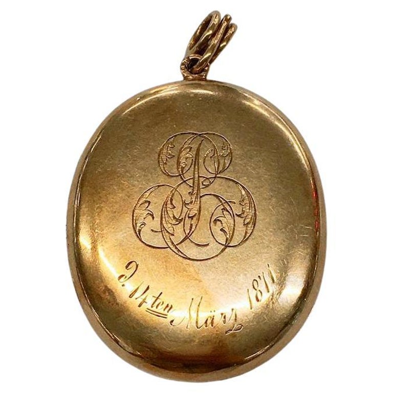 Antique Diamond Cross Gold Locket Pendant For Sale at 1stDibs